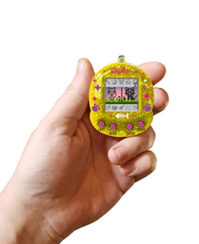Top Secret Toys Giga Pets CompuKitty & StarCat Electronic Virtual Pet Toy, 2 Pets 1 Device, New Glossy Housing Shell, Classic 90s CompuKitty, 3D Pet Live in Motion