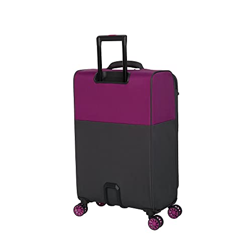 it luggage Duo-Tone 22" Softside Carry-On 8 Wheel Spinner, Fuschia Red/Magnet