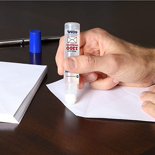 Envelope Moistener Sealer with Adhesive,dab n Seal, Stamp and Letter Glue licker, Fast Drying, Non Toxic, Squeezable Sealer-Ideal for envelopes,Stamps,Letters. 2 Pack, by Executive Supplies