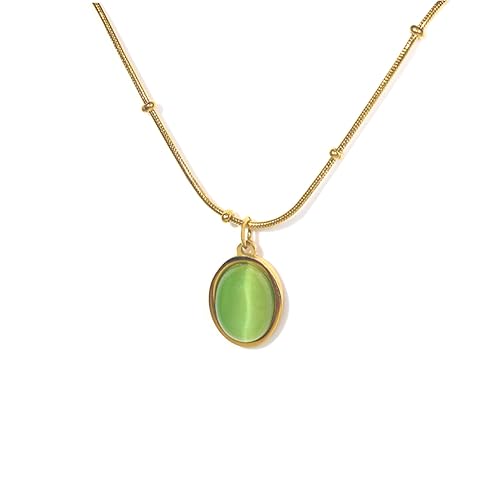 JiuZhou-non tarnish gold necklace, Wedding Anniversary, Birthday Gift for Wife,With Birthstone Pendant, Ideal Chrismas Gifts for Her, Girlfriends, Mom, gold necklaces for women, unique jewelry