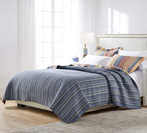 Greenland Home 100% Cotton Fashion Quilt Collection, Prewashed, Reversible Quilt Set, 3-Piece Full/Queen, Katy