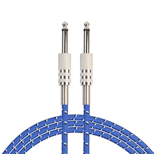 LMMDDP Video Mixer Audio Jack Guitar Cable Nylon Braided 6.35mm Male to Aux 1.8m for Amplifier