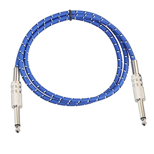 LMMDDP Video Mixer Audio Jack Guitar Cable Nylon Braided 6.35mm Male to Aux 1.8m for Amplifier