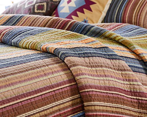 Greenland Home 100% Cotton Fashion Quilt Collection, Prewashed, Reversible Quilt Set, 3-Piece Full/Queen, Katy