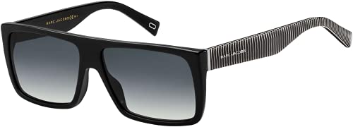 Marc Jacobs Marc096/s 0807/9O 57mm Black/Dark Grey Gradient Rectangle Sunglasses for Women + BUNDLE with Designer iWear Complimentary Eyewear Care Kitā¦