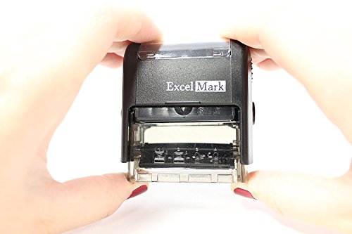 Paid with Check and Date - ExcelMark Self-Inking Rubber Stamp - A1539 Red Ink