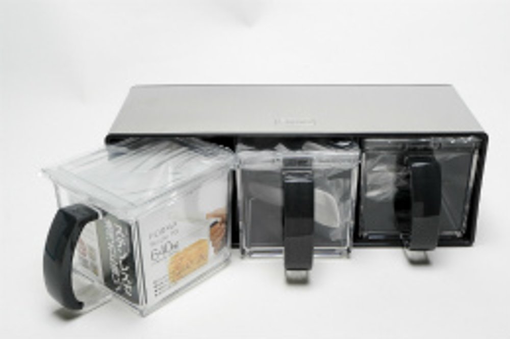 アスベル Asbel N Forma Condiment Container, Stainless Steel 3, 1121, Silver, 3 Pieces