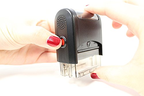 Paid with Check and Date - ExcelMark Self-Inking Rubber Stamp - A1539 Red Ink