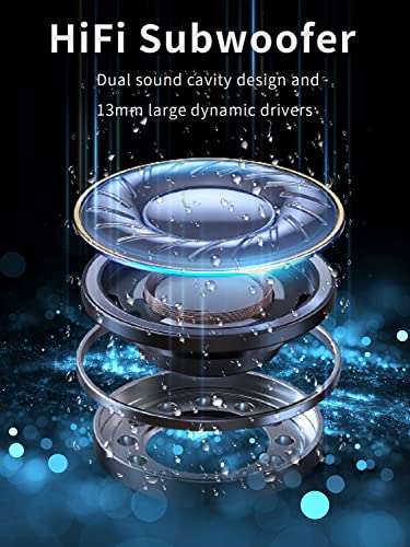 Wireless Earbuds True Bluetooth Ear Buds with Mic Bluetooth 5.2 in-Ear Wireless Headphones Hi-Fi Stereo IP7 Sweatproof Wireless Earphone ENC Noise Cancelling 35 Hours for iPhone Samsung White