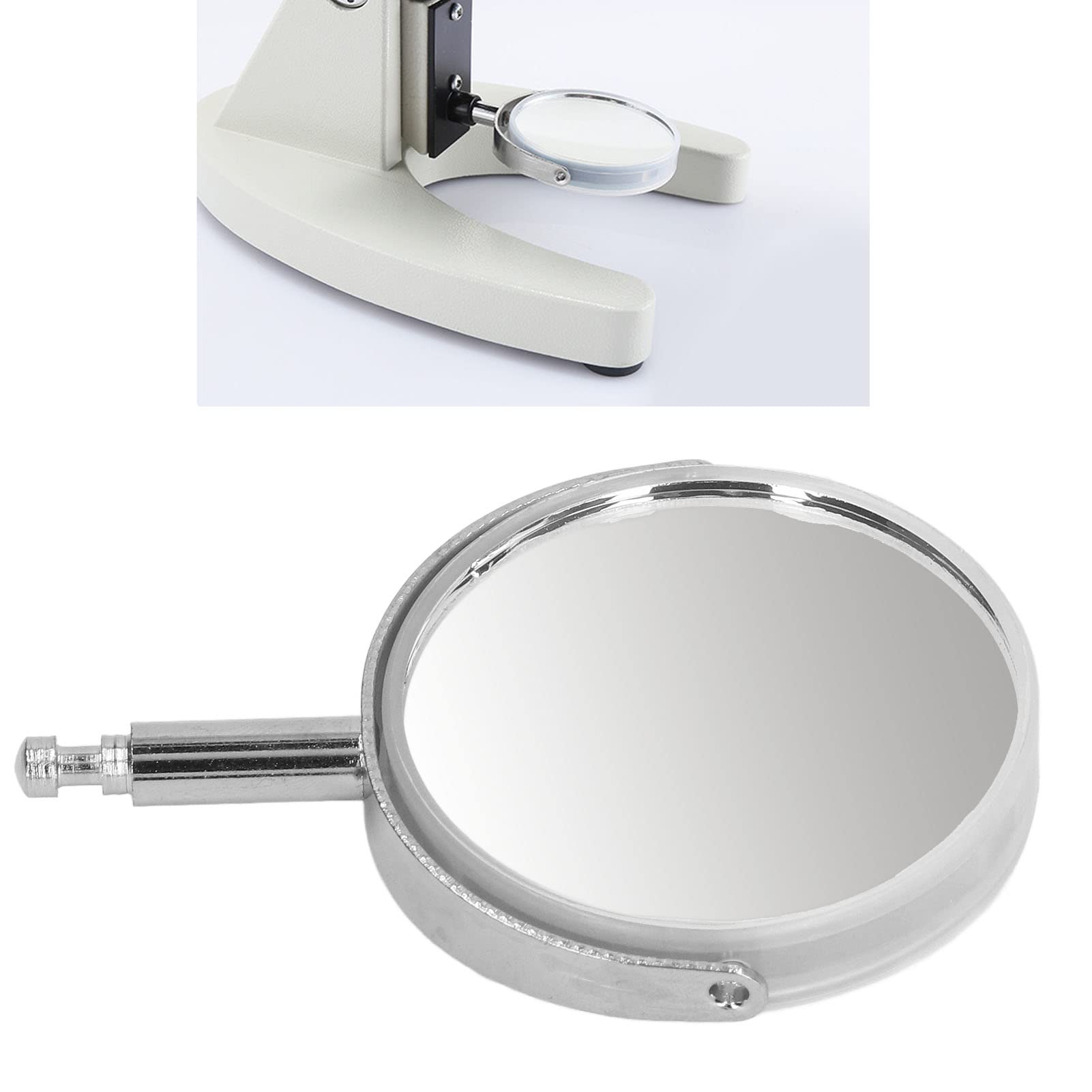 Microscope Reflecting Mirror, Biological Microscope Reflector 360 Degree Rotation Replacement for Light Observation (Plastic Bracket)