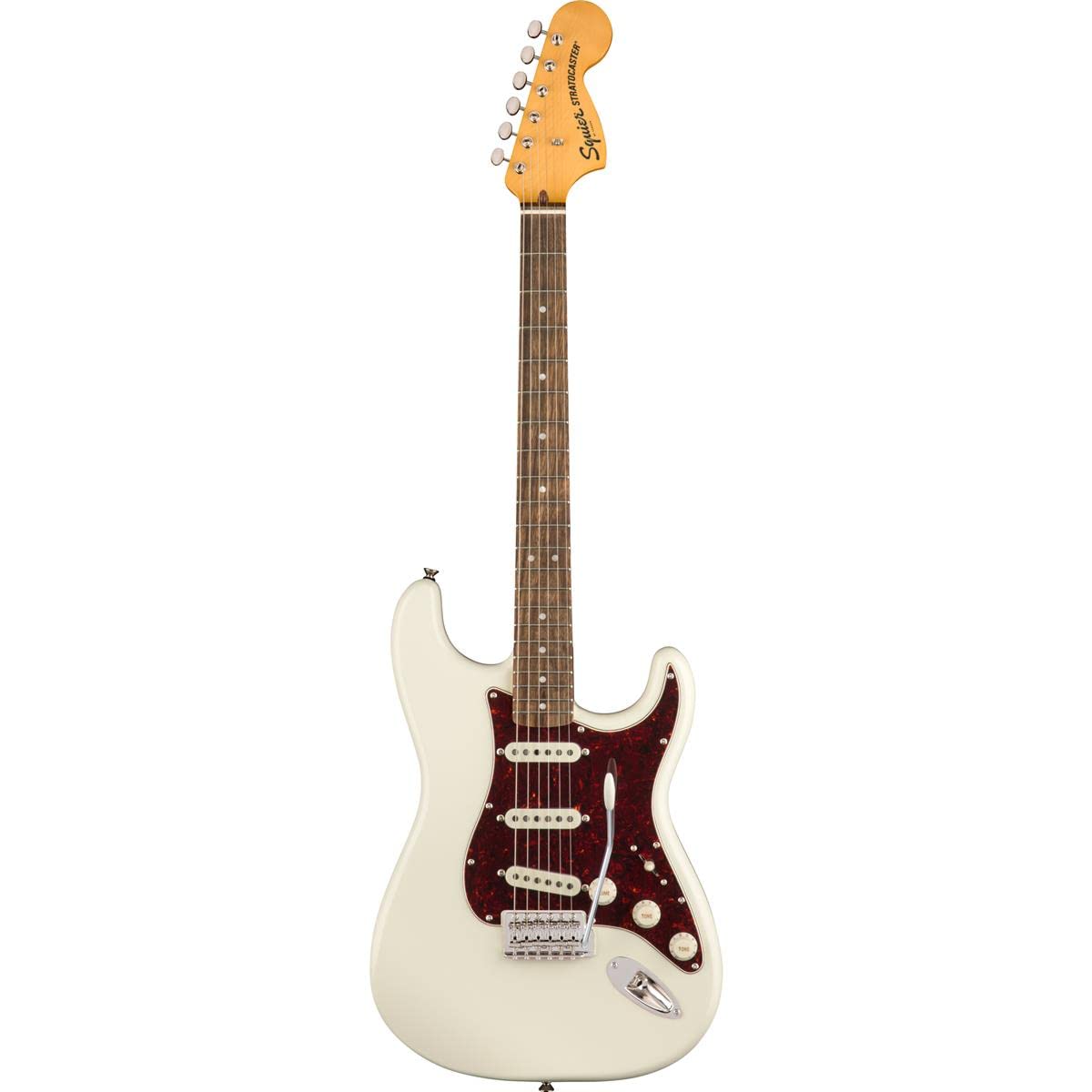 Squier Classic Vibe 70s Stratocaster Electric Guitar, with 2-Year Warranty, Olympic White, Laurel Fingerboard