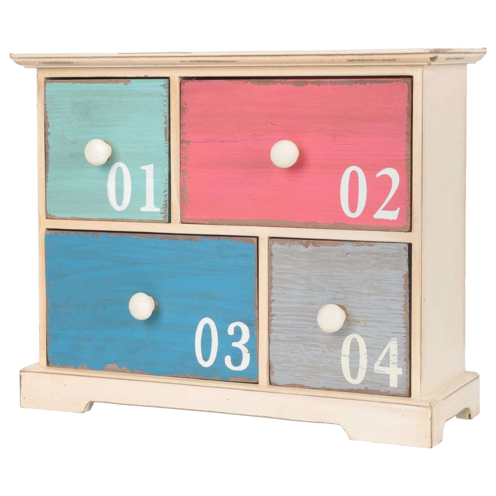 Zerodeko Cabinet Dresser Covered Makeup Organizer Makeup Vanity Desk Dresser Makeup Organizer Desk Storage Drawer Apothecary Cosmetic Holder Rustic Wood Storage Box Dressing Table