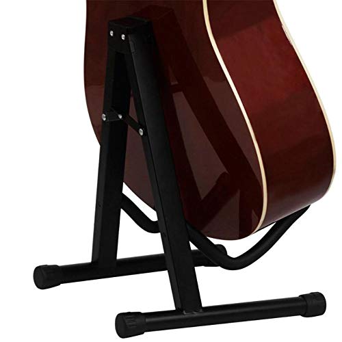 BEESCLOVER A-Type Wood Guitar Electric Guitar Base Banjo Violin Stand Musical Instrument Bracket Black Acoustic Guitar Universal