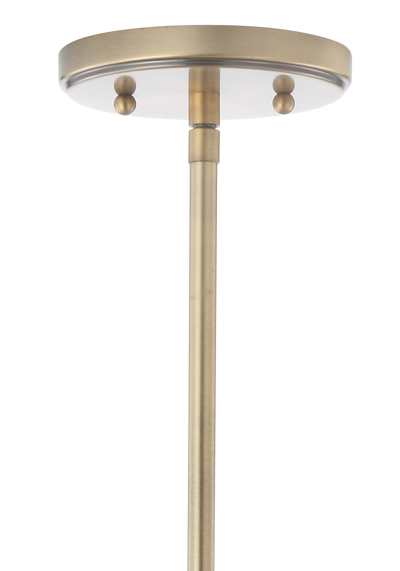 JONATHAN Y JYL3516A Kurtz 7.2" Adjustable Drop Metal/Glass LED Pendant Contemporary Transitional Dimmable Dining Room Living Room Kitchen Foyer Bedroom Hallway, Brass Gold/White