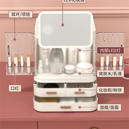 TKFDC Shelf Desktop Handheld Cosmetic Organizer Drawer Dustproof Shelf Desktop Skin Care Organizer Lipstick Storage