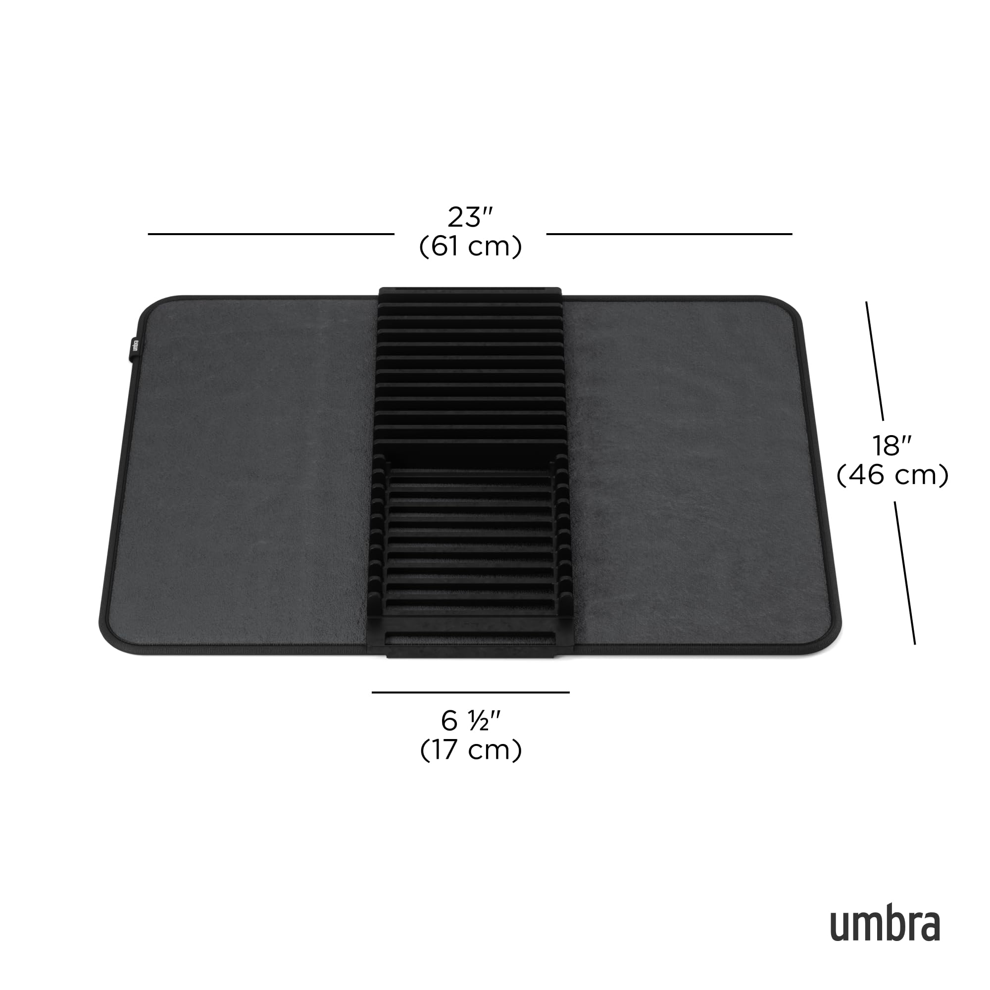 Umbra UDry Dish Drying Mat, Black