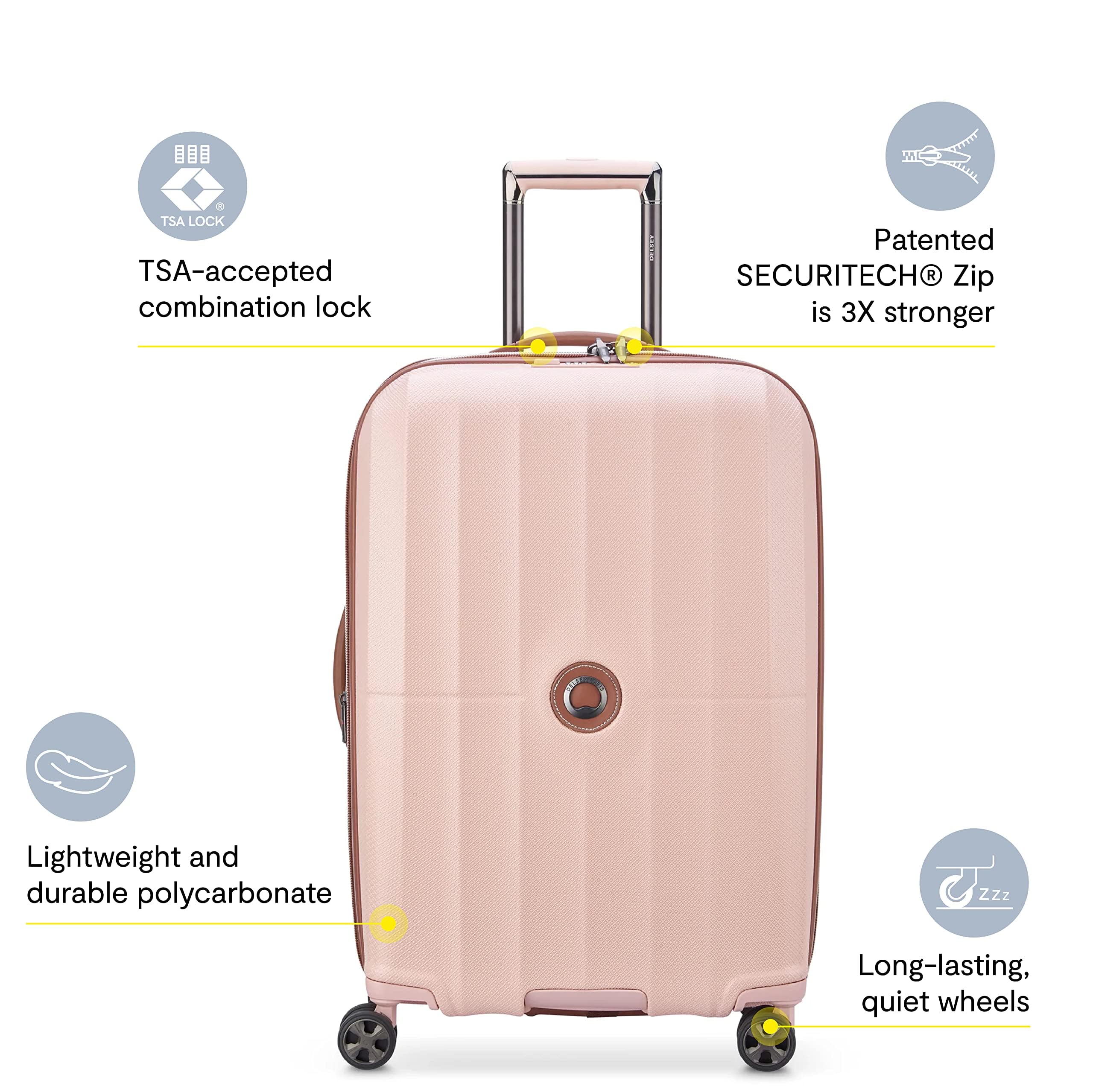 DELSEY PARIS St. Tropez Hardside Expandable Luggage with Spinner Wheels, Graphite, Checked-Large 28 Inch