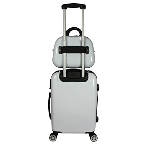 World Traveler Butterfly Polycarbonate Hardside Expandable Spinner Luggage with Enhanced Wheel System, 2-Piece Carry-On Set