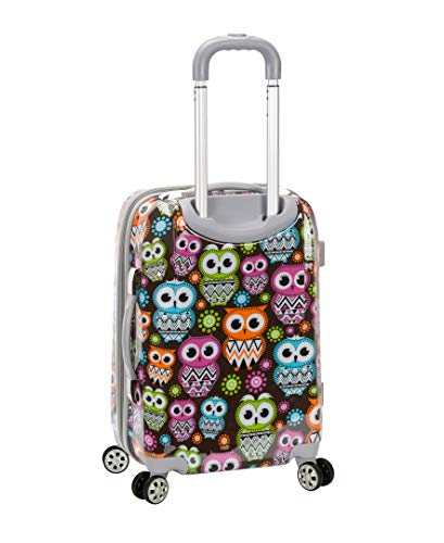 Rockland Vision Hardside Spinner Wheel Luggage, Owl, Carry-On 20-Inch