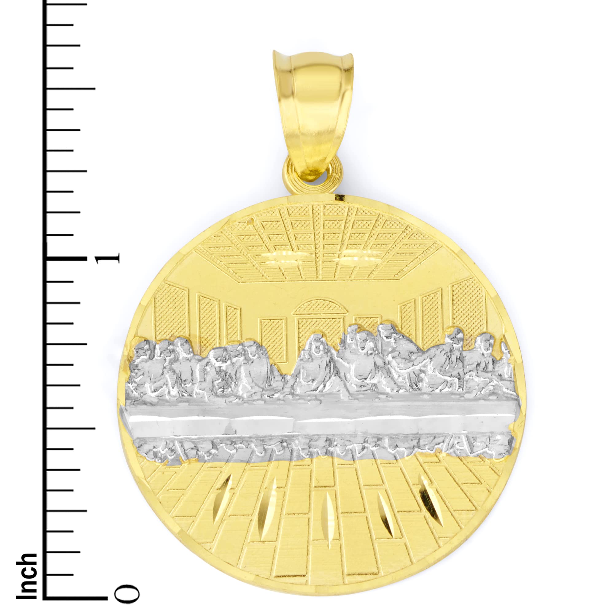 10k Yellow Gold Last Supper Pendant for Men