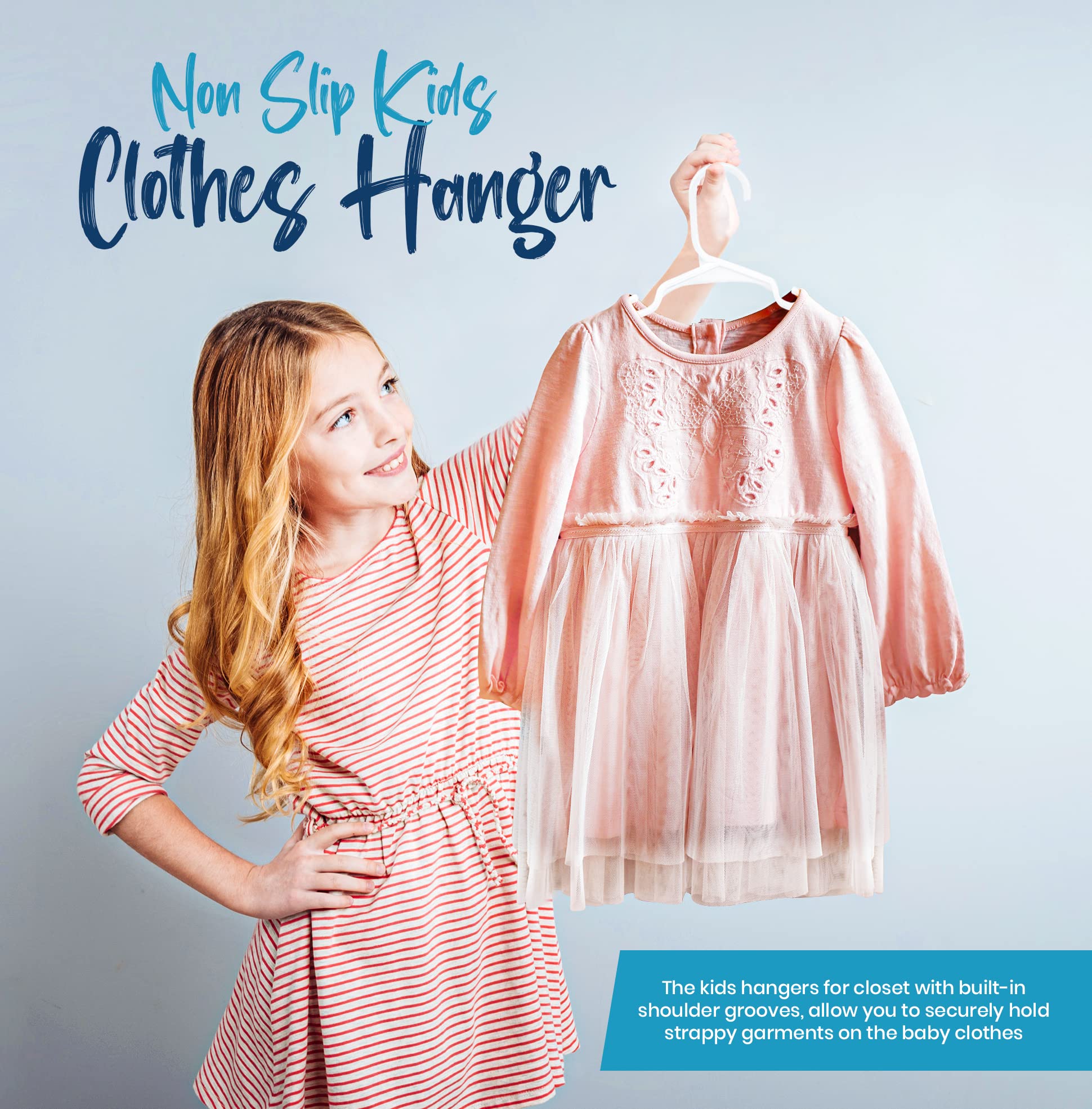 Utopia Home 60 Pack Kids Hangers - 11. 5 Inch Plastic Baby Hangers for Closet - Childrens Hangers for Clothes & Infant Hangers for Closet - Ideal for Everyday Standard Use (White)