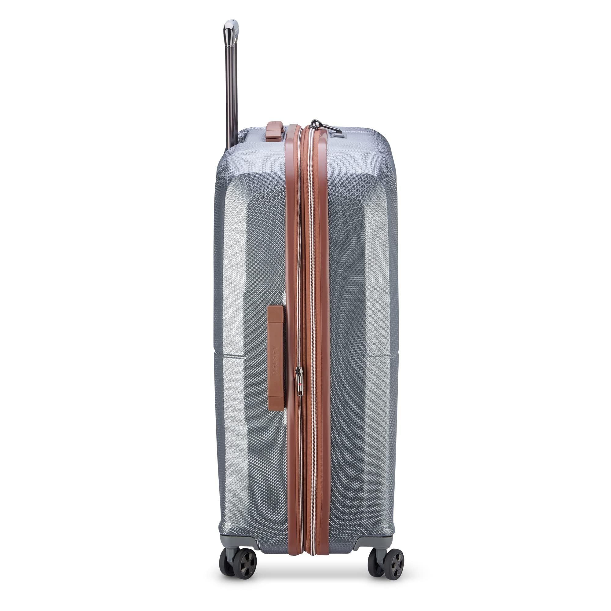 DELSEY PARIS St. Tropez Hardside Expandable Luggage with Spinner Wheels, Graphite, Checked-Large 28 Inch
