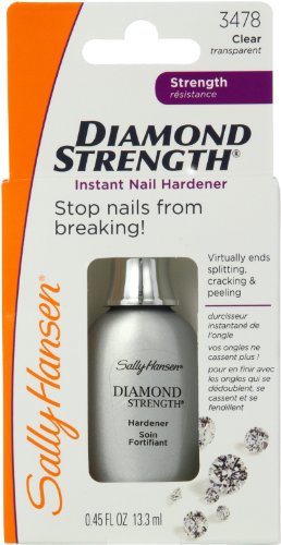 Sally Hansen Diamond Strength Nail Hardener 45095 Clear, 0.45 Fl Oz, Pack of 1