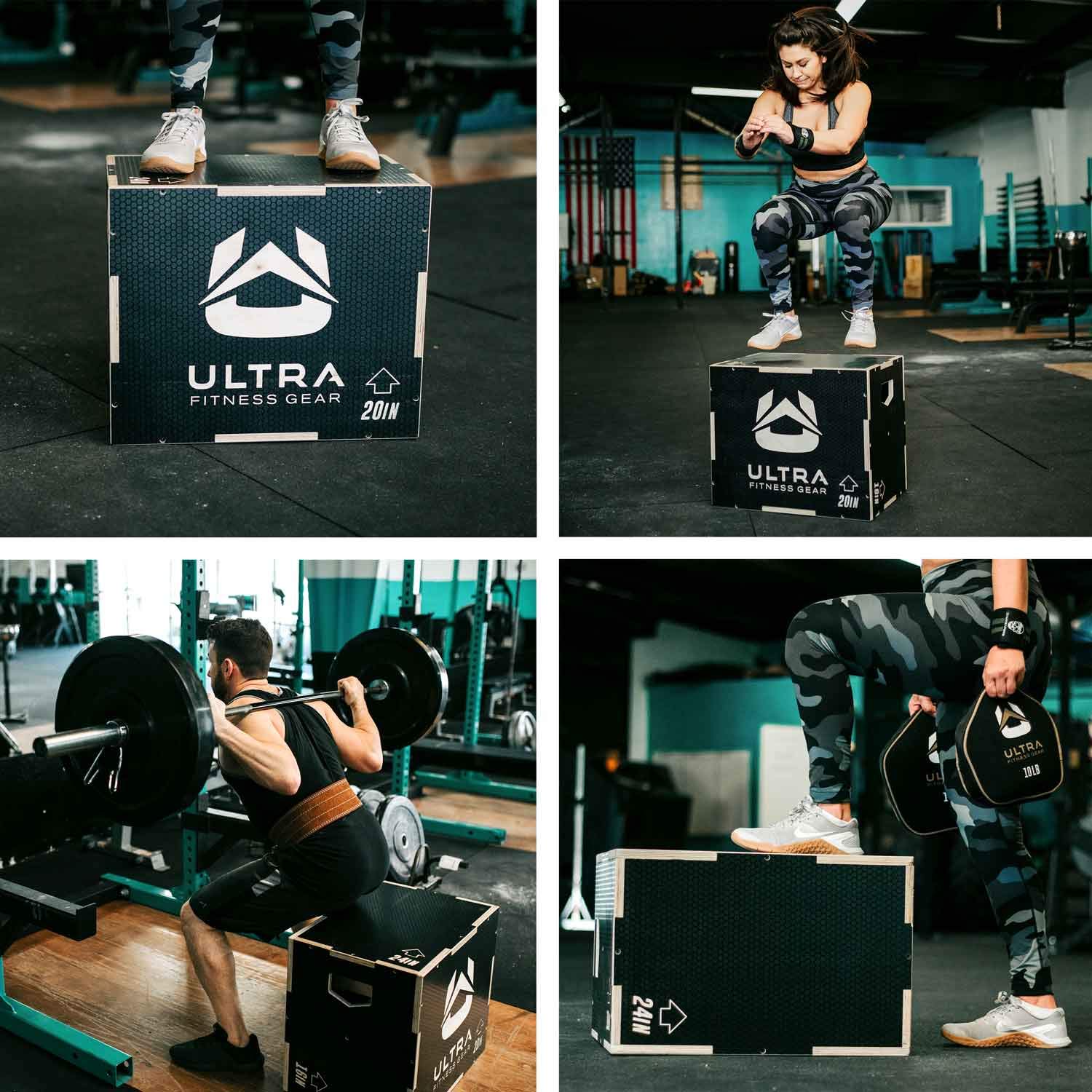 Antislip Wood Plyo Box, 31 Plyometric Jump Training Squat, Step Up, Jumps & More Workout, Size S, M, L, Xl, Home Gym Exercise Equipment