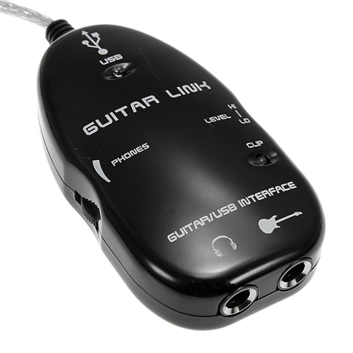 1.4m USB Guitar Link cable Cord Electric Guitar Interface USB Guitar Adapter Audio Effects Regulator For MAC/PC MP3 Recording