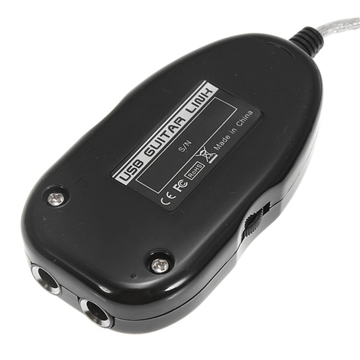 1.4m USB Guitar Link cable Cord Electric Guitar Interface USB Guitar Adapter Audio Effects Regulator For MAC/PC MP3 Recording