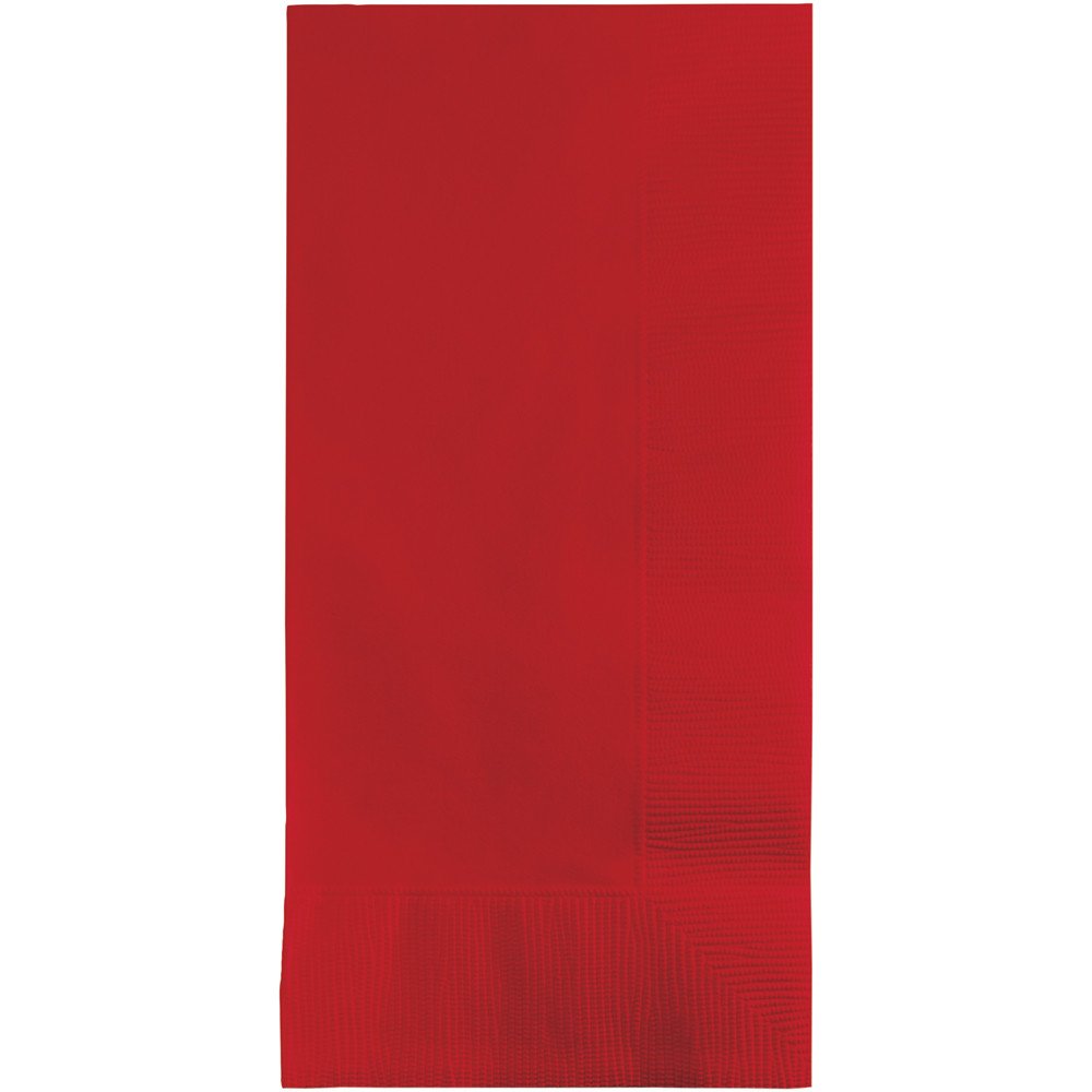 Creative Converting 600 Count Touch of Color Dinner Paper Napkins, Classic Red