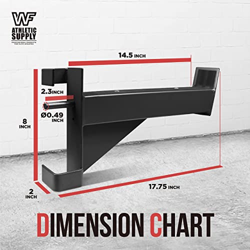 WF Athletic Supply Squat Stand with J-Hooks & Pull up bar, Bench Press Rack for Full Body Strength Workout; Safety Spotter Arms, Plate Holder & Half Rack Conversion Kit Attachments Available