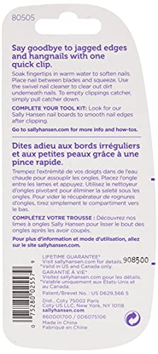 Sally Hansen Beauty Tools, Clip N' Catch-Control Grip Nail Clip with Catcher , 1 Count (Pack of 1)