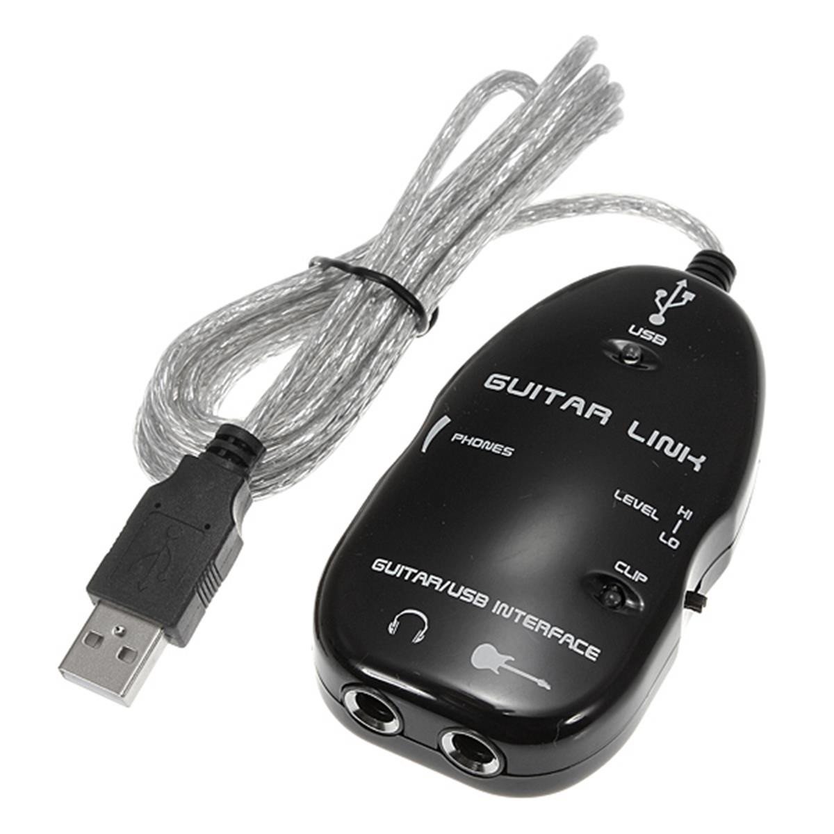 1.4m USB Guitar Link cable Cord Electric Guitar Interface USB Guitar Adapter Audio Effects Regulator For MAC/PC MP3 Recording