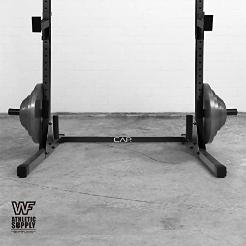 WF Athletic Supply Squat Stand with J-Hooks & Pull up bar, Bench Press Rack for Full Body Strength Workout; Safety Spotter Arms, Plate Holder & Half Rack Conversion Kit Attachments Available