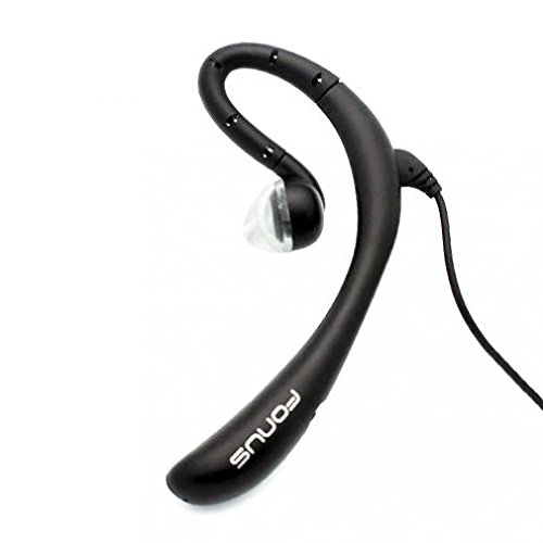Wired Headset Mono Handsfree Earphone 3.5mm Headphone Boom Microphone Single Earbud [Black] for Verizon Samsung Galaxy J3 Mission Eclipse - Verizon Samsung Galaxy J7 V (2017)