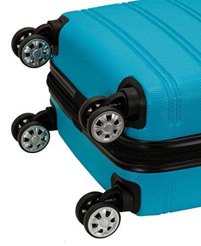 Rockland Melbourne Hardside Expandable Spinner Wheel Luggage, Turquoise, Carry-On 20-Inch