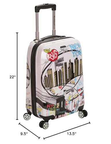 Rockland Departure Hardside Spinner Wheel Luggage, Newyork, Carry-On 20"