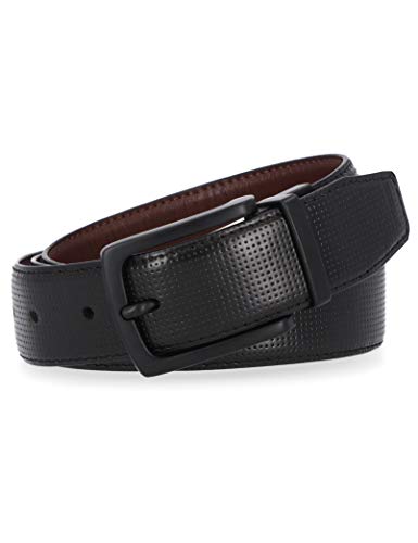 Skechers Mens Casual & Dress Belt, Black/Brown (Stretch Performance Reversible), 36