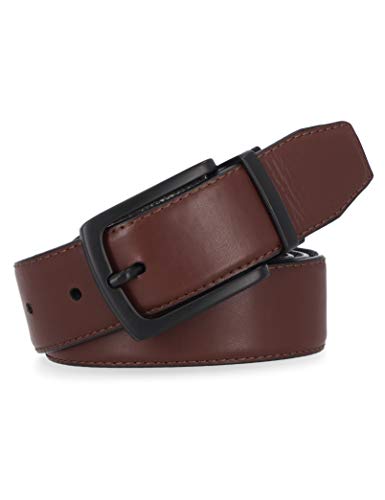 Skechers Mens Casual & Dress Belt, Black/Brown (Stretch Performance Reversible), 36