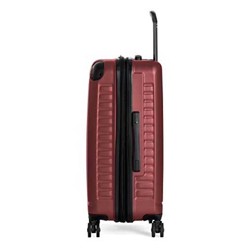 Ben Sherman Sunderland Spinner Travel Upright Luggage, British Red, 24-Inch Checked
