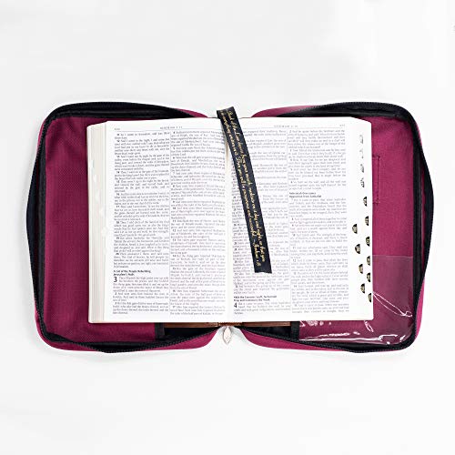 Divinity Boutique Bible Cover Basic Burgundy, ML (21490) | Fits Bibles up to 6" x 9.5" x 2.25"