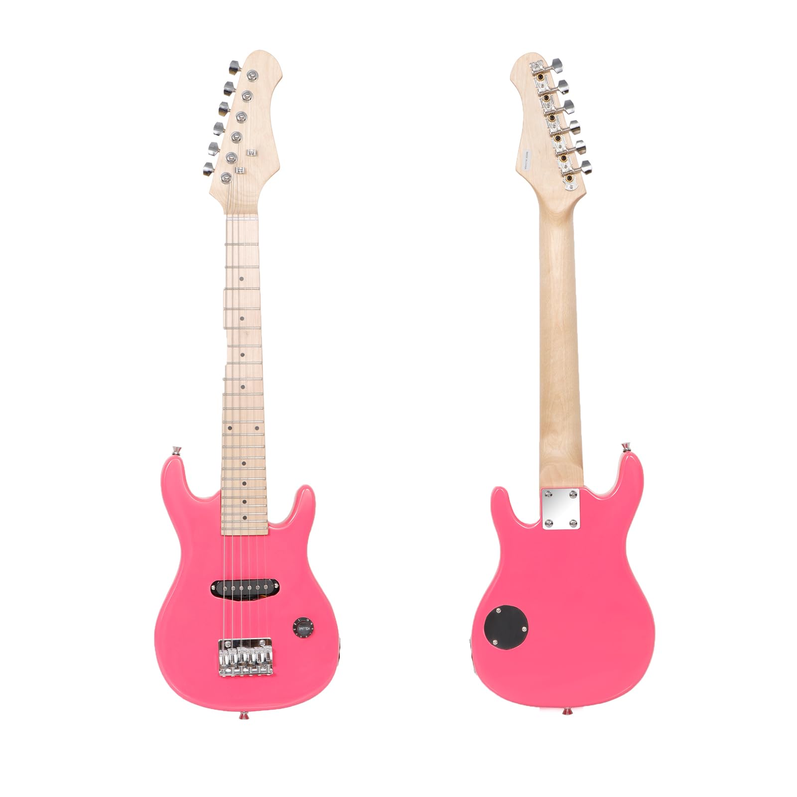 Smartxchoices 30" Inch Kids Electric Guitar with 5W Amp Cable Cord Pick Shoulder Strap Much More Guitar Combo Accessory Kit for Beginner Starter (Pink)