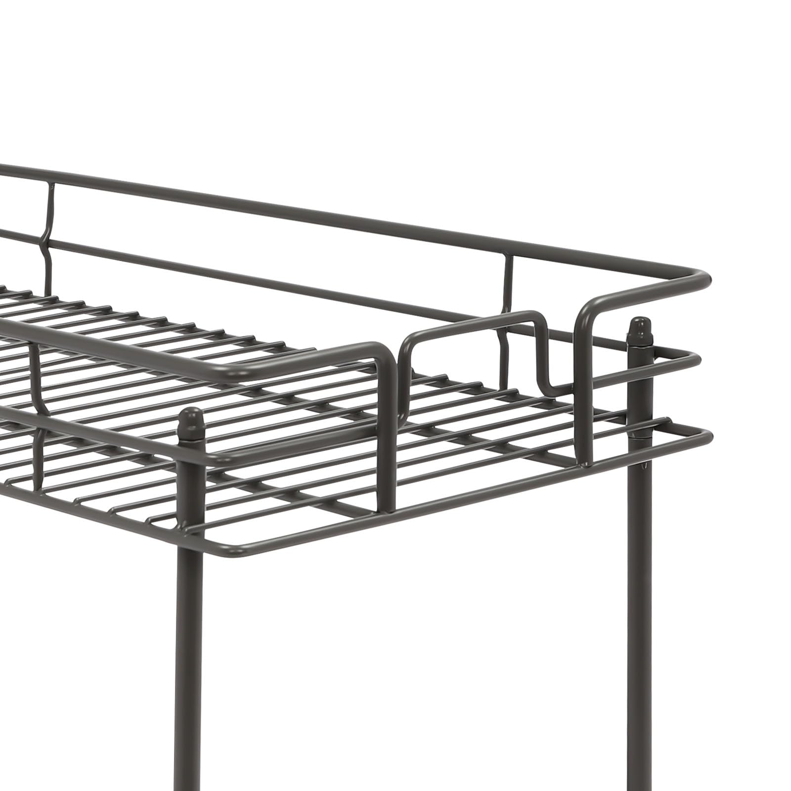 PIOJNYEN Pull Out Cabinet Organizer, 2-Tier Cabinet Pull Out Shelves, Kitchen Cabinet Organizer for Storing Kitchen Utensils Such As Dinner Plates, Bowls, Spices, Baking Supplies (10.5" W X 21.5" D)