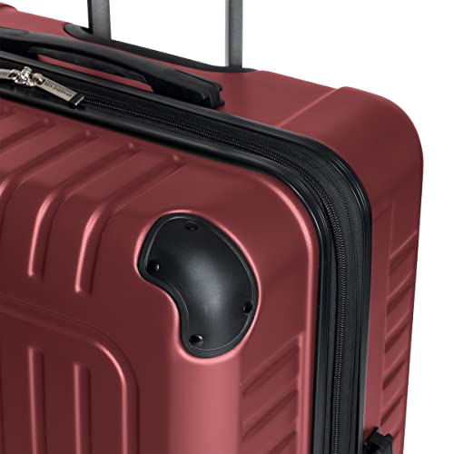 Ben Sherman Sunderland Spinner Travel Upright Luggage, British Red, 24-Inch Checked