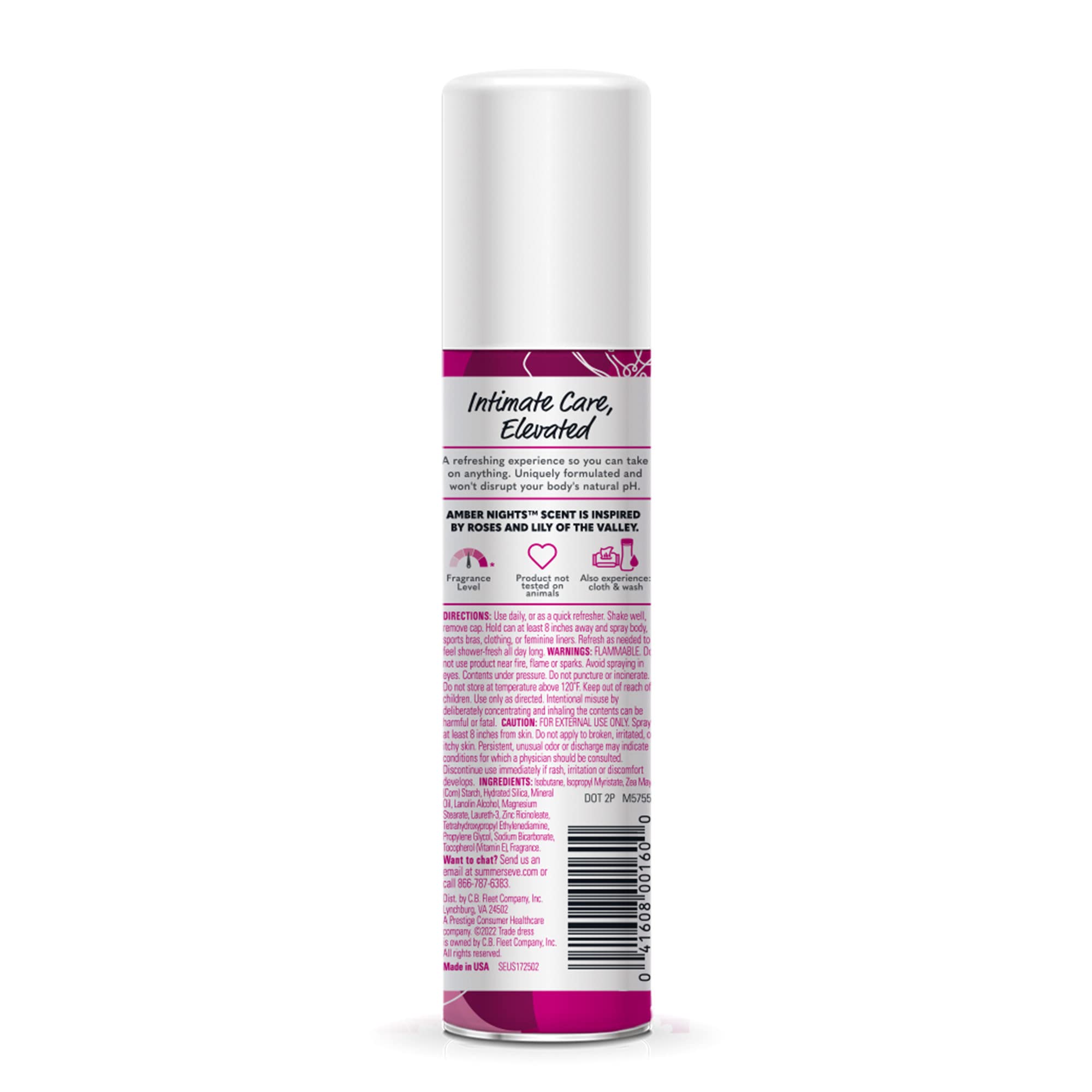 Summer's Eve Amber Nights Daily Refreshing Feminine Spray, 2 oz