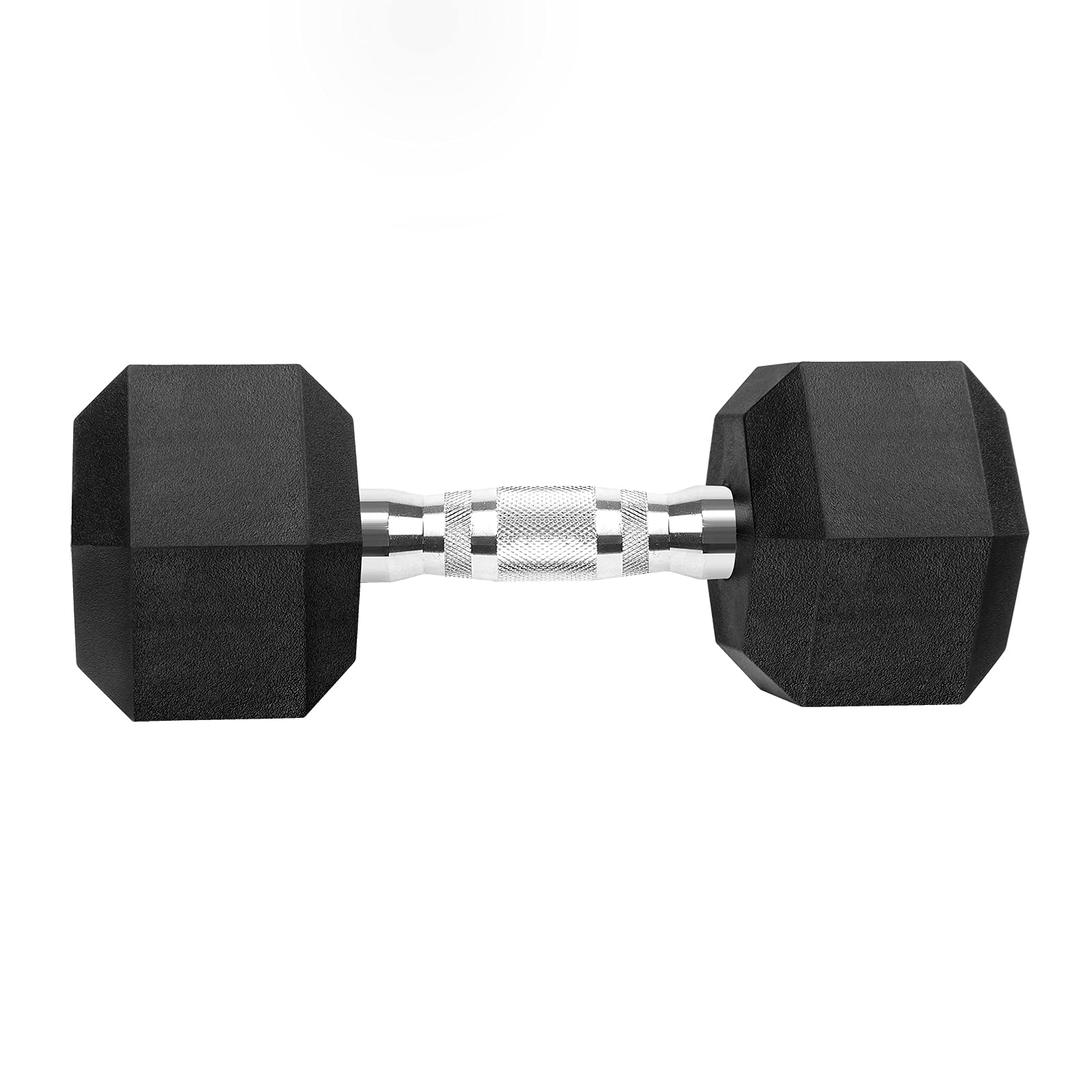 Hex Dumbbells Rubber Coated Cast Iron Hex Black Dumbbell Free Weights for Exercises 5 Pounds/Pair