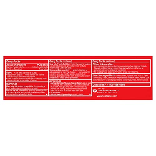 Colgate Renewal Gum Protection Whitening Toothpaste, Mint Toothpaste for Gingivitis and Teeth Whitening Restoration, Sugar Free, Enamel Safe, Gluten Free, Vegan, 3 Oz Tube