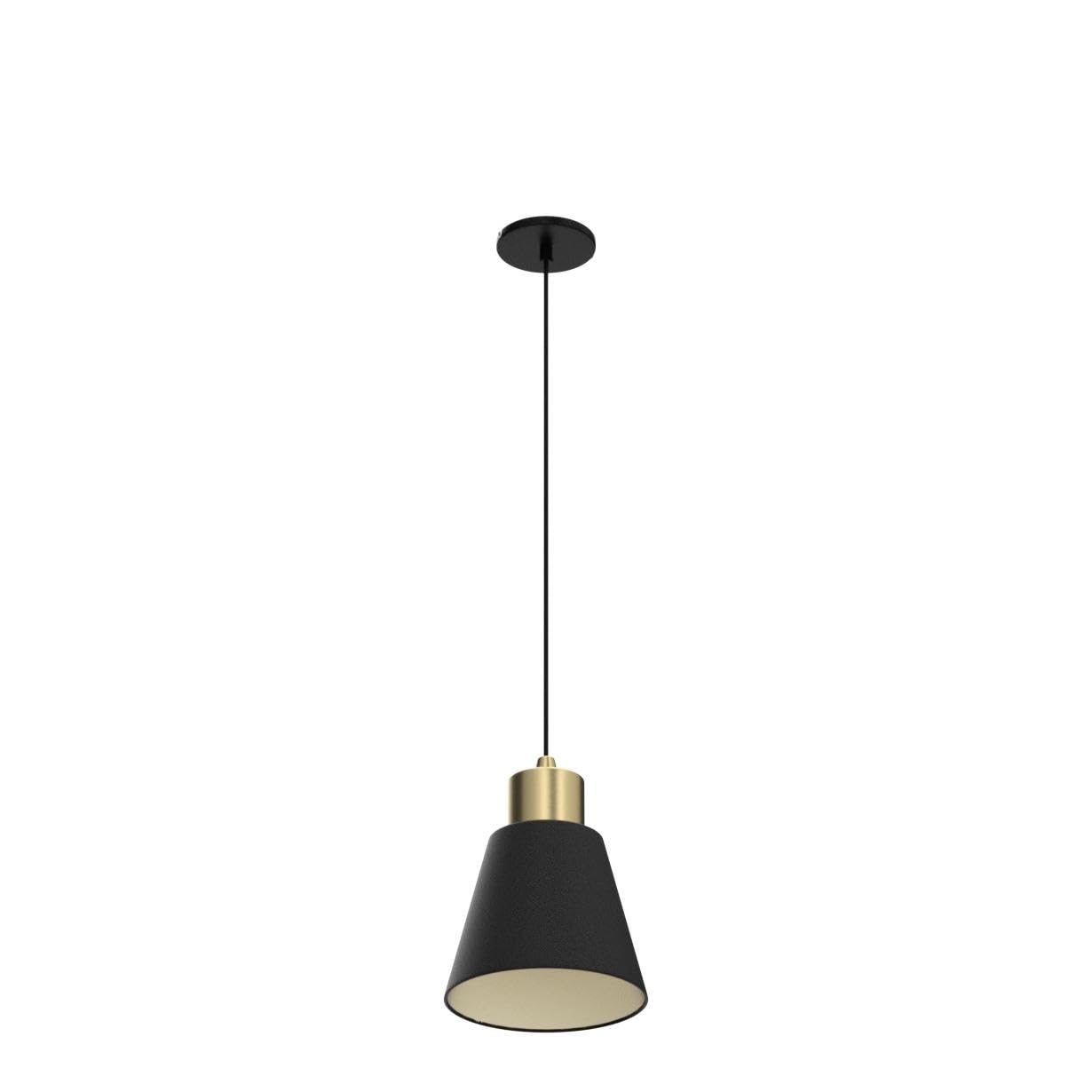 Yollzey Black Pendant Light Kitchen Island Mini Pendant Lighting with 59in Cord Industrial Modern Hanging Ceiling Light for Kitchen Dining Room,Foyer,Hallway,Bar,Sink(1 Pack)