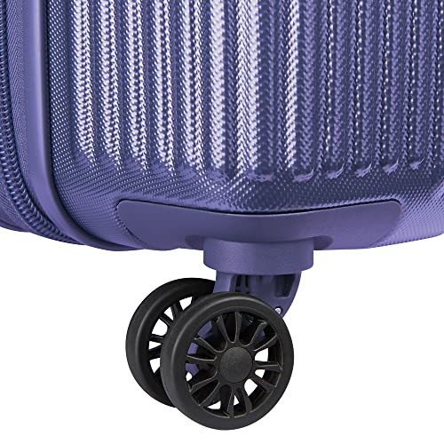 DELSEY PARIS Comete 3.0 Hardside Expandable Luggage with Spinner Wheels, Lavender, Checked-Large, 28 Inch